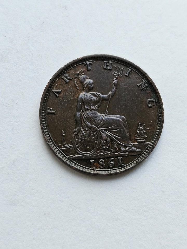 1861 Queen Victoria Farthing Coin aUNC | eBay UK