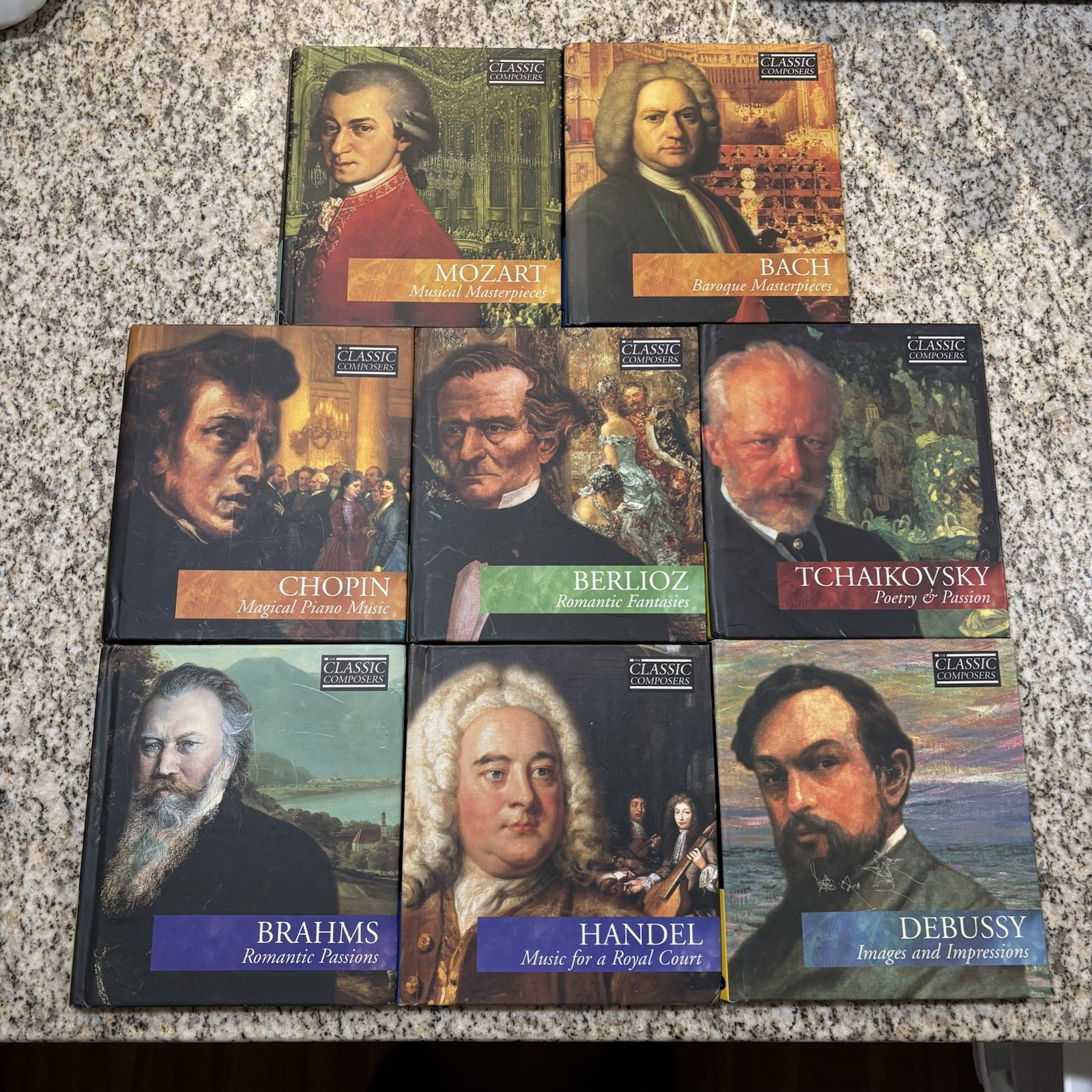 LOT OF 8 - The Classic Composers CD Classical Music BACH MOZART CHOPIN ...