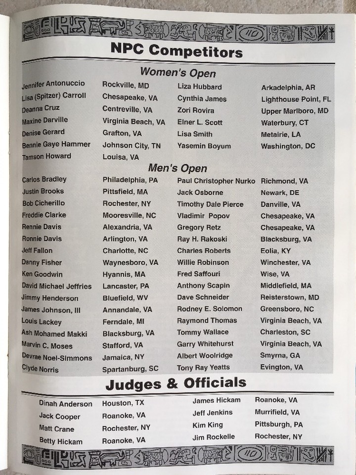 RARE 1995 IFBB Jan Tana Classic Program MEN & WOMEN BODYBUILDING ...