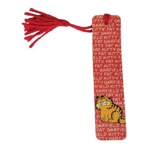 Vtg 1978 "Fat Kitty Garfield" red GARFIELD Cat Antioch BOOKMARK 80s! | eBay