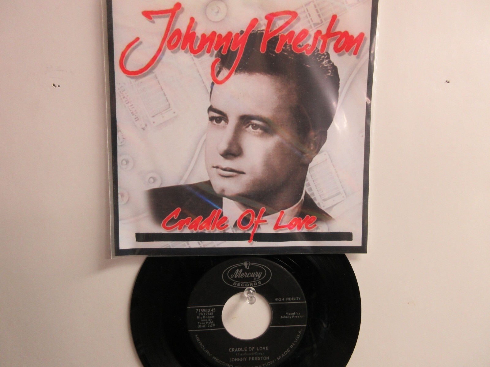💥' JOHNNY PRESTON ' HIT 45 + PICTURE [Cradle Of Love] 1960 ! 💥 | eBay