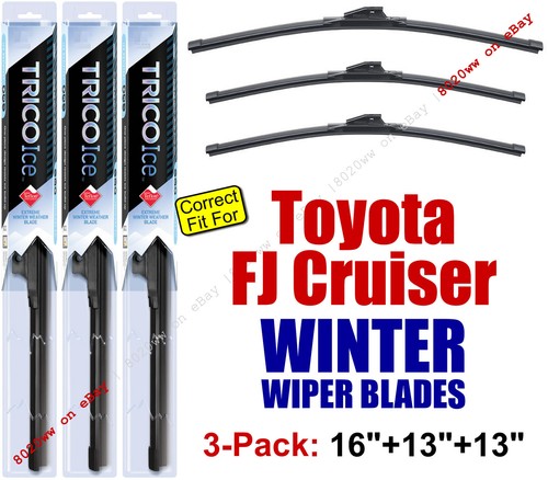 WINTER Wipers 3pk Super-Premium - fit 2007-2014 Toyota FJ Cruiser ...