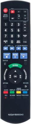 New Replacement N2QAYB000343 For Panasonic DVD Recorder Remote Control ...