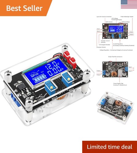 Durable Voltage Boost Converter with LCD Display, 5A Current Regulation ...