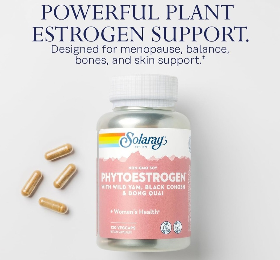 PhytoEstrogen Supplements for Women 120 Count Natural Menopause Support ...