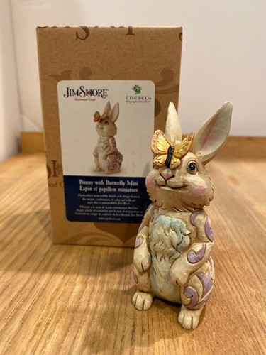 Jim Shore #6014393 Bunny with Butterly Mini Easter New for 2024 | eBay