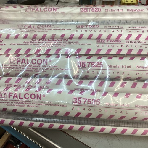 Box Of 200 Falcon 25mL Nonpyrogenic Serological Pipet 357525 Spacesaver ...