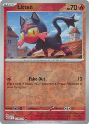 Litten 032/162 Reverse Holo TEF Temporal Forces Pokemon Card NM | eBay UK