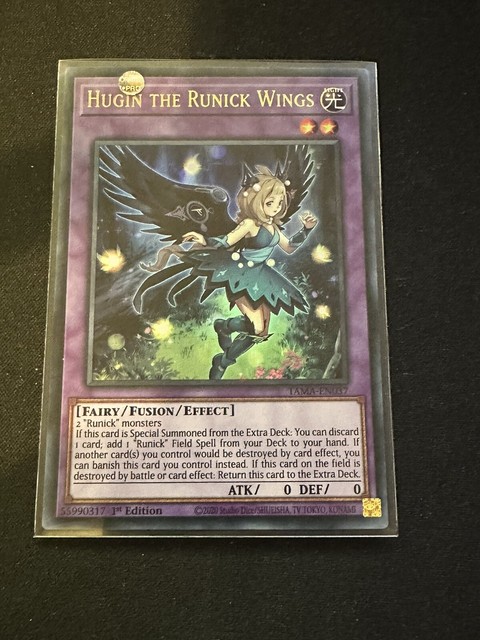 Yu-Gi-Oh! TCG Hugin the Runick Wings Tactical Masters TAMA-EN037 1st ...