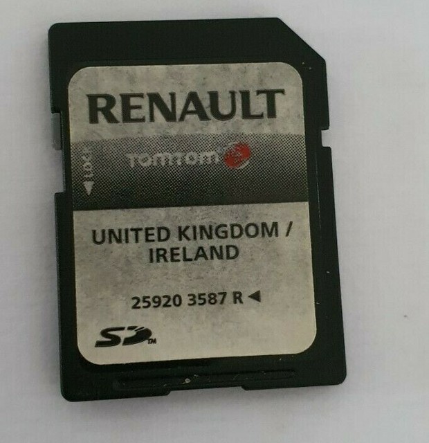 RENAULT Carminat TomTom SD Card Navigation SAT NAV Map 25920 3587r UK ...