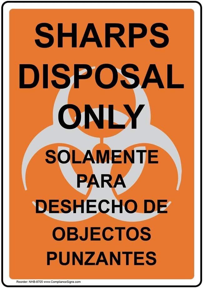 Sharps Disposal Label