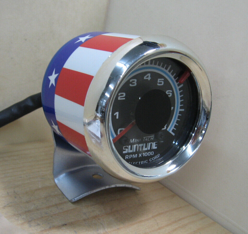 Sun Suntune MINI Tach II 8000 8K RPM Blue Line Tachometer Stars ...