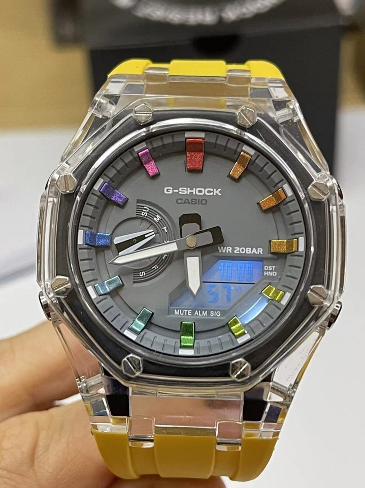 CasiOak - Custom G-SHOCK "YELLOW CORAL JELLY" - Casio GA2100 Mod ...