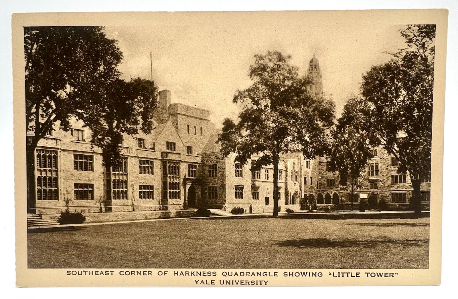 Corner of Harkness Quadrangle Showing Little Tower Yale University CT ...