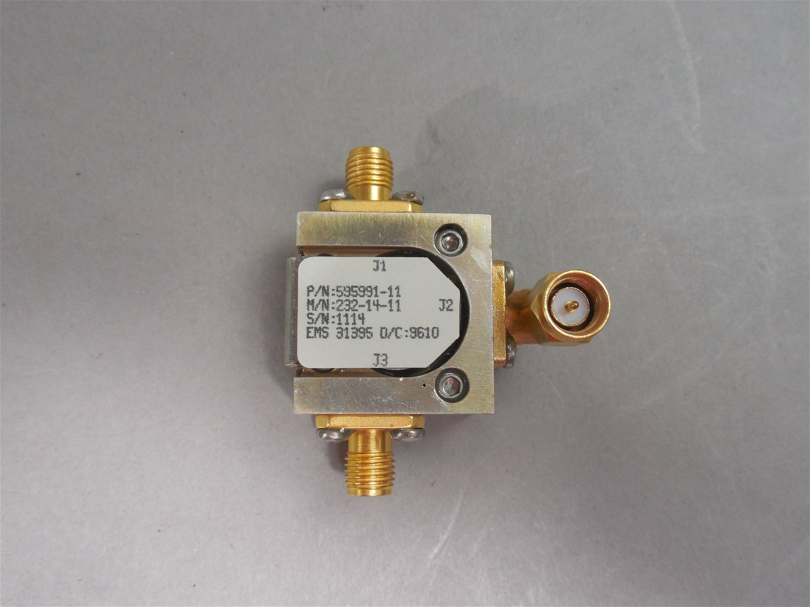 EMS Technologies 595991-11 IMUX RF Circulator SMA Connector NEW | eBay