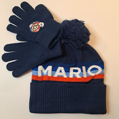Youth Winter Hat Gloves Set Mario Nintendo Boys 2024 | eBay