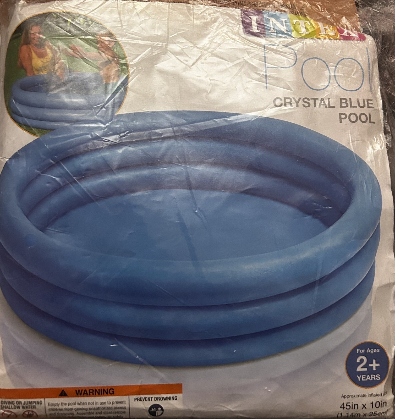 Intex 59416EP 45x10inch Crystal Blue Inflatable Pool for sale online | eBay