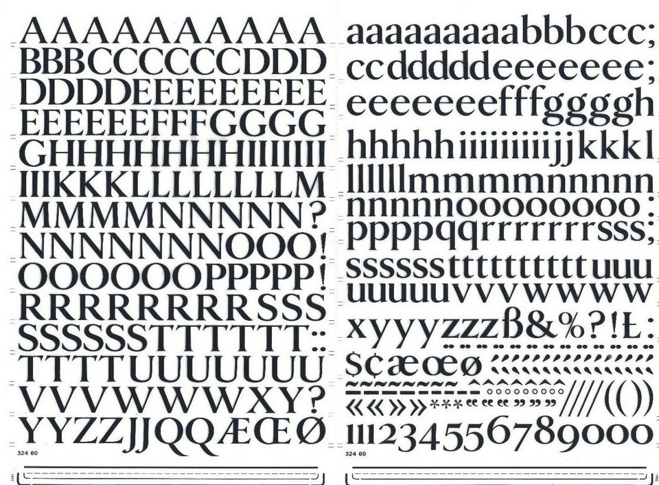 MECANORMA Dry Transfer Lettering 324.60 CLN #510 BAKER DANMARK 15mm | eBay