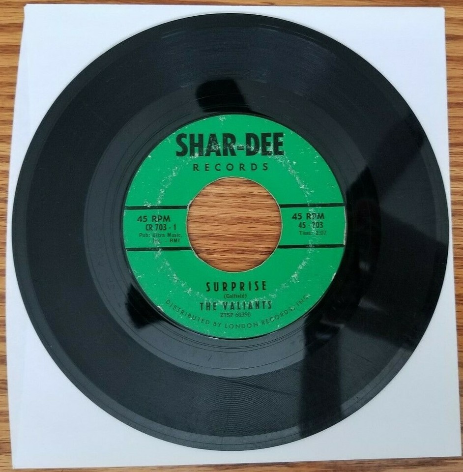 Vintage 45 The Valiants ‎Surprise / Dear Cindy Shar-Dee 45 703 '59 | eBay