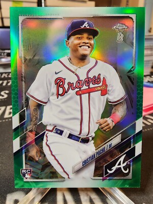 2021 Topps Chrome Ben Baller Cristian Pache Green Refractor /99 RC ...