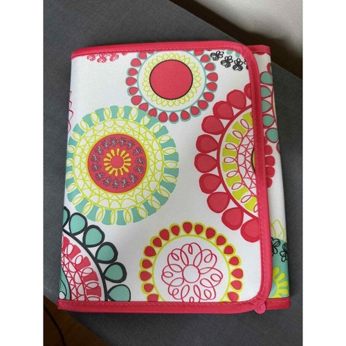 Thirty-One Fold It Up Pink Floral Tri-Fold Notepad Tablet Holder | eBay