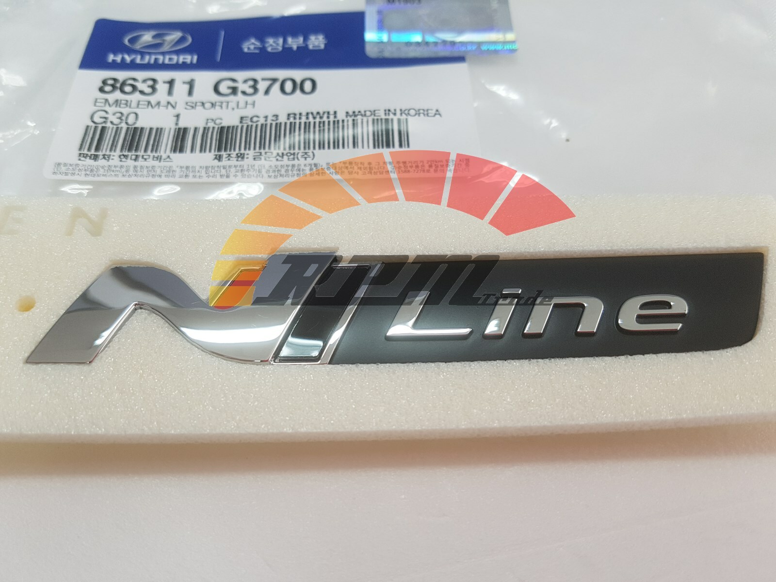 Genuine OEM N Line Text Emblem Badge For 09~2020+ Hyundai Elantra GT ...