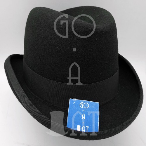 CLASSIC Wool Felt Men Homburg Hat Churchill FORMAL Gutter Crown | 57cm ...
