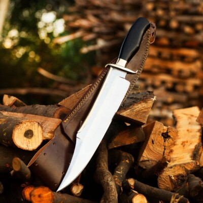 Large Hunting Knife Bowie Sharp Fixed Blade Camping Military Outdoor ...