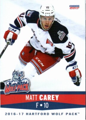 Matt Carey 2016-17 Hartford Wolf Pack | eBay