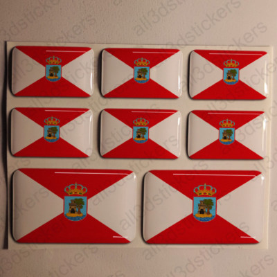 Sticker Vigo Spain Resin Domed Stickers Flag 3D Vinyl Adhesive Decal ...