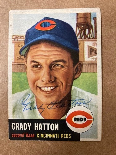 Grady Hatton Signed 1953 Topps Baseball Card JSA Precertified | eBay