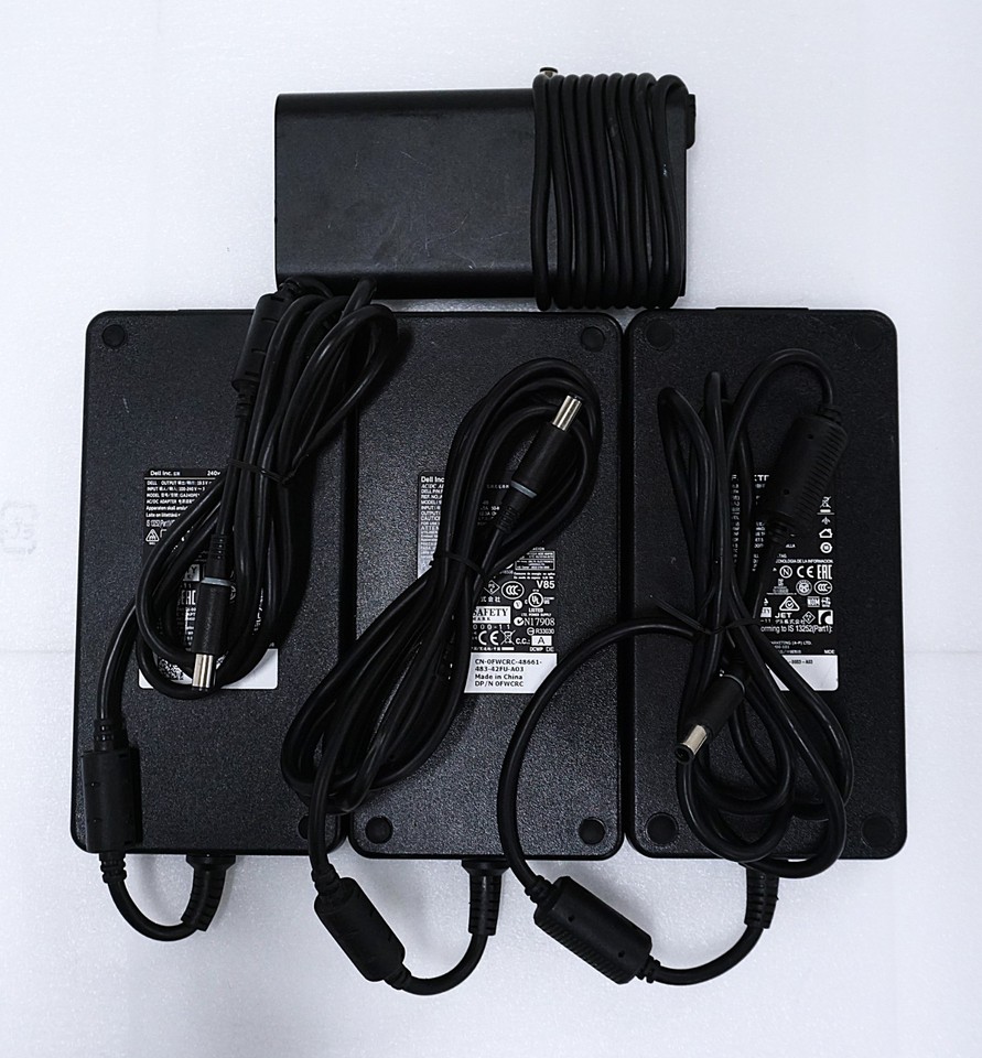 Lot of 4 240W Miscellaneous Dell/flextronics OEM Laptop Power Adapters ...