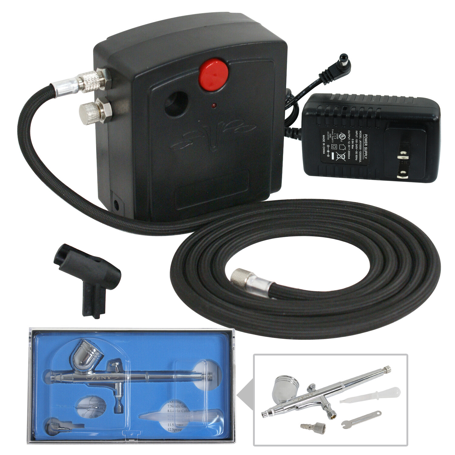 Mini Airbrush Air Compressor Kit Makeup Cake Tattoo Nail Hobby Craft ...