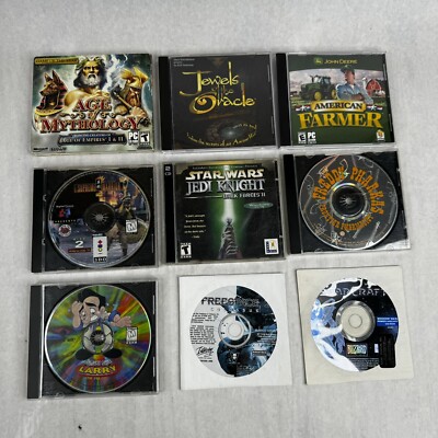 Mix Bundle of Vintage PC Games Lot of 9 Old Computer Games - SEE PHOTOS ...