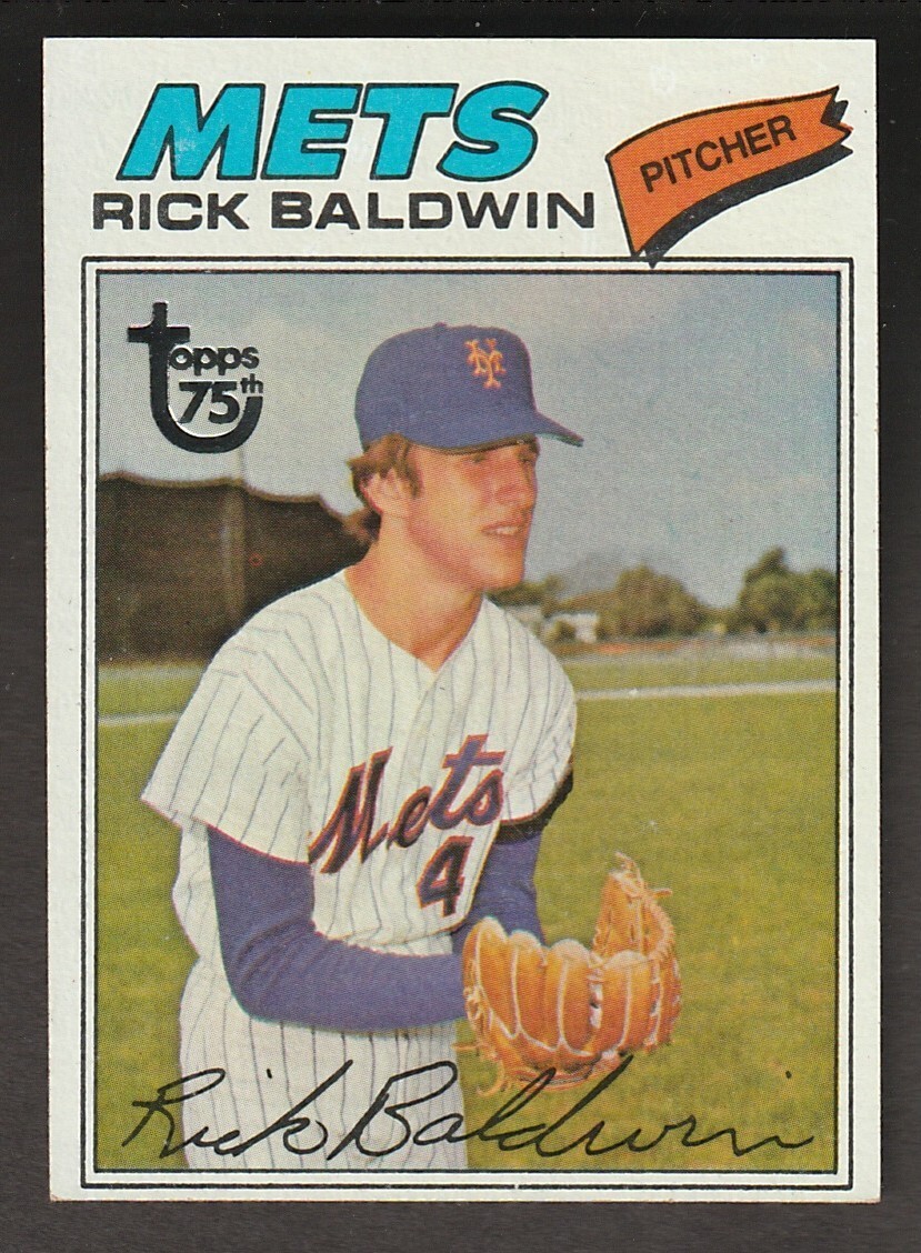 2014 Topps 75th Anniversary 1977 Large Buyback Stamp #587 Rick Baldwin ...