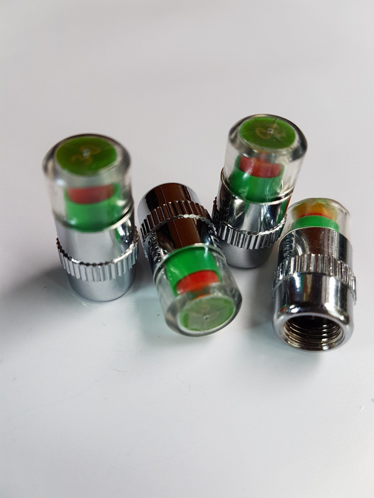 4 x Car Valve Tyre Caps Dust Monitor Wheel Pressure 50 PSI Tire Air ...