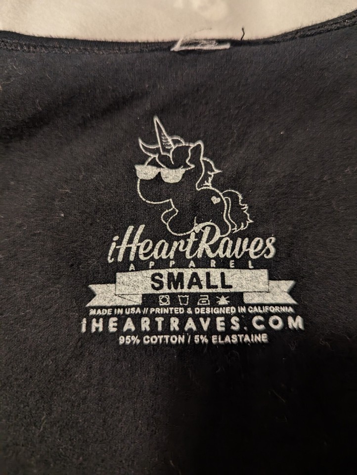 i heart raves Glow In The Dark Alien Crop Top Women's Small | eBay