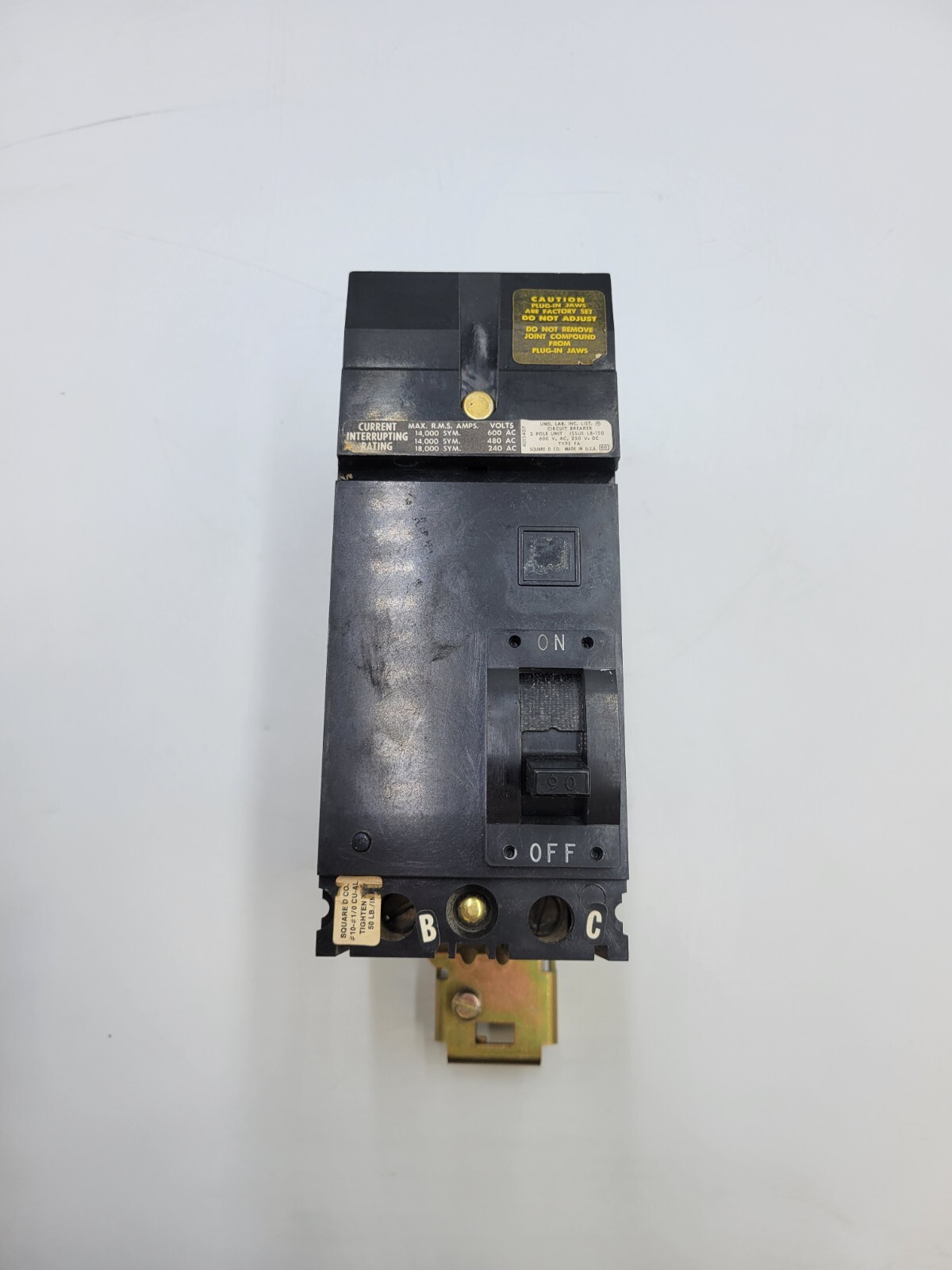 Square D FA26090BC I-Line Circuit Breaker 90A 600V 2P 1PH FA 90 AMP 600 ...