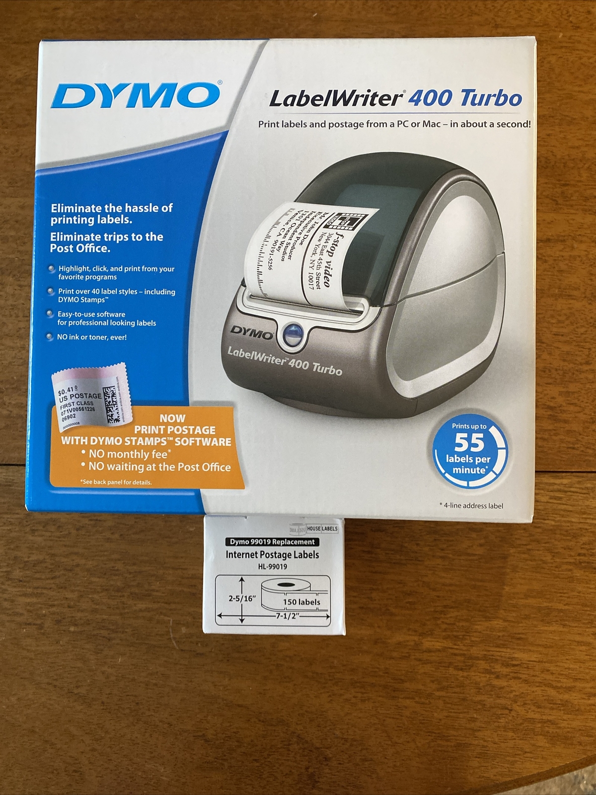 Dymo Labelwriter 400 Turbo Thermal Label Printer 93176 Complete w/ Box ...