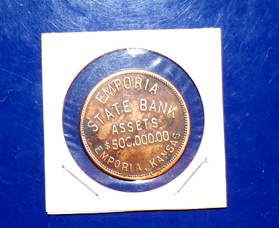 Vintage "EMPORIA (KS) STATE BANK / ASSETS $500,000" Savings Account ...