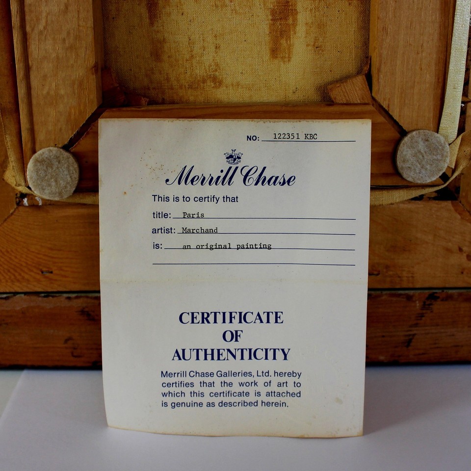 Oil Painting Parisian Street View by French artist Jacques Marchand ...