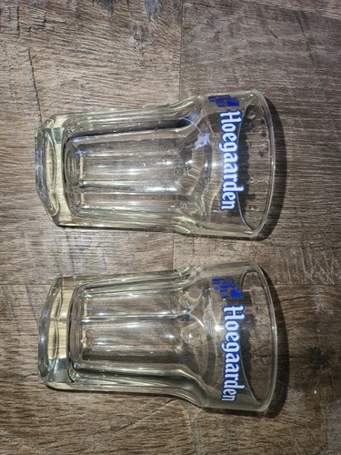 Hoegaarden logo Hexagonal Beer clear Glass Heavy Pub Bar Glasses 0.25L ...