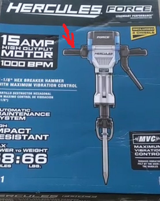 HERCULES HARBOR FREIGHT NEW JACK HAMMER REPLACEMENT HANDLE NON TRIGGER ...