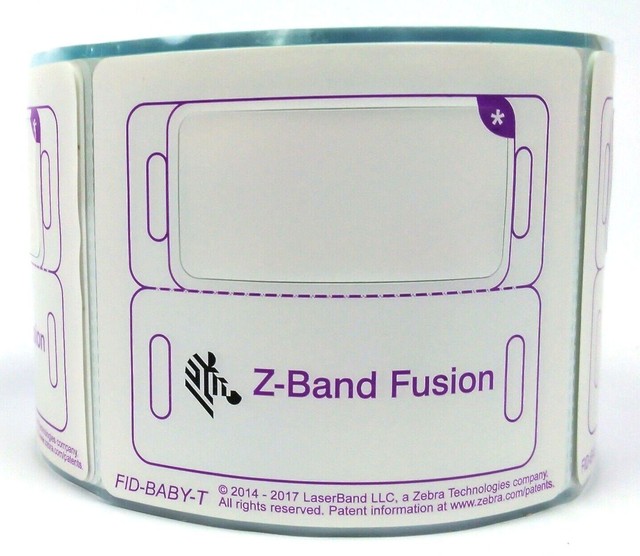 Zebra 1.75" .875" Z-Band Fusion Infant ID Wristband FID-BABY-T-1-500 ...