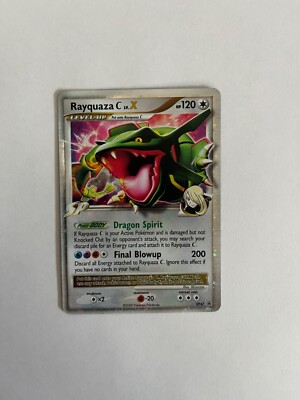 Pokémon TCG Rayquaza C LV.X DP Black Star Promotional DP47 Holo Promo ...
