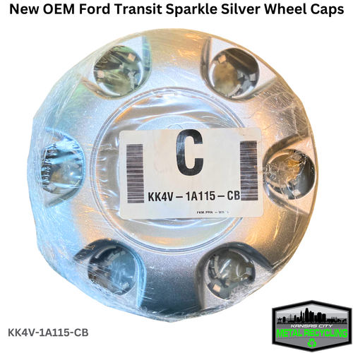 New OEM 6 Lug Sparkle Silver Center Wheel Caps (4) Ford Transit AWD 150 ...