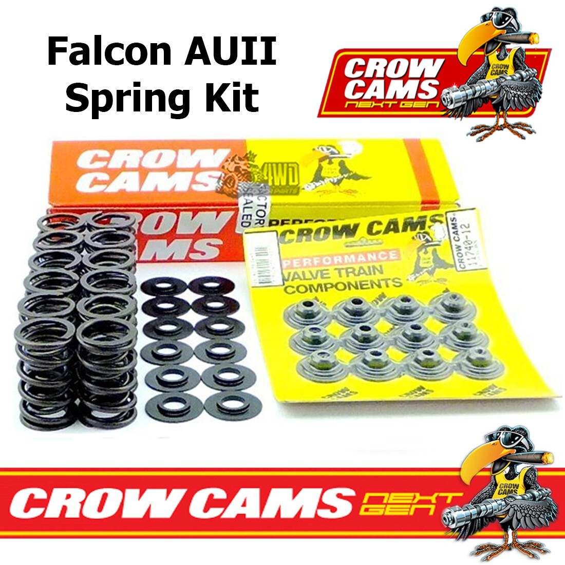 Crow Cams AU Falcon 4.0L Double Valve Springs & Retainers VTKAU-R Race ...