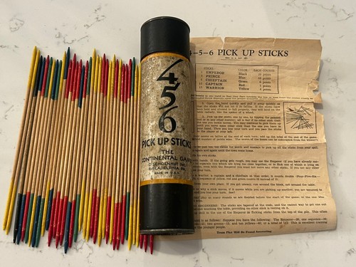 Vintage Schoenhut Wood Pick Up Sticks 456 Game Philadelphia PENNA. USA ...