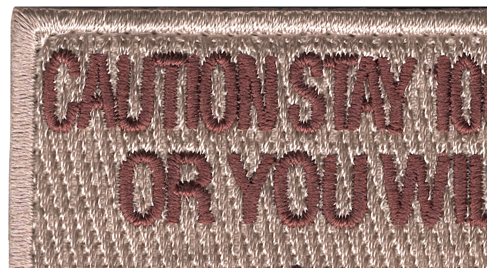 Caution Stay 100 Meters Back Desert Patch | eBay
