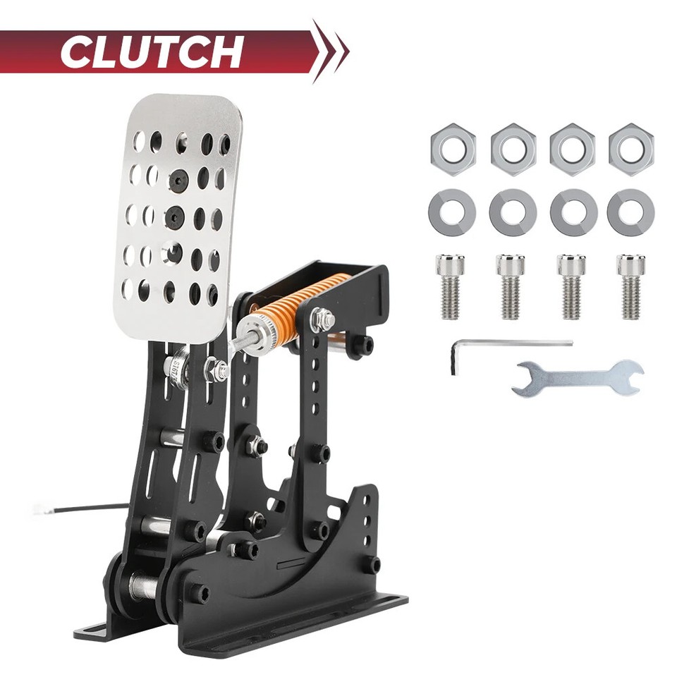 Racing Pedals Simulator Cockpit Metal For PC 200KGLoad cell Driving ...